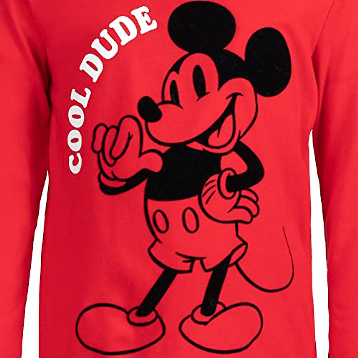 Disney Mickey Mouse Infant Baby Boys 2 Pack Long Sleeve T-Shirts Black/Red 18 Months