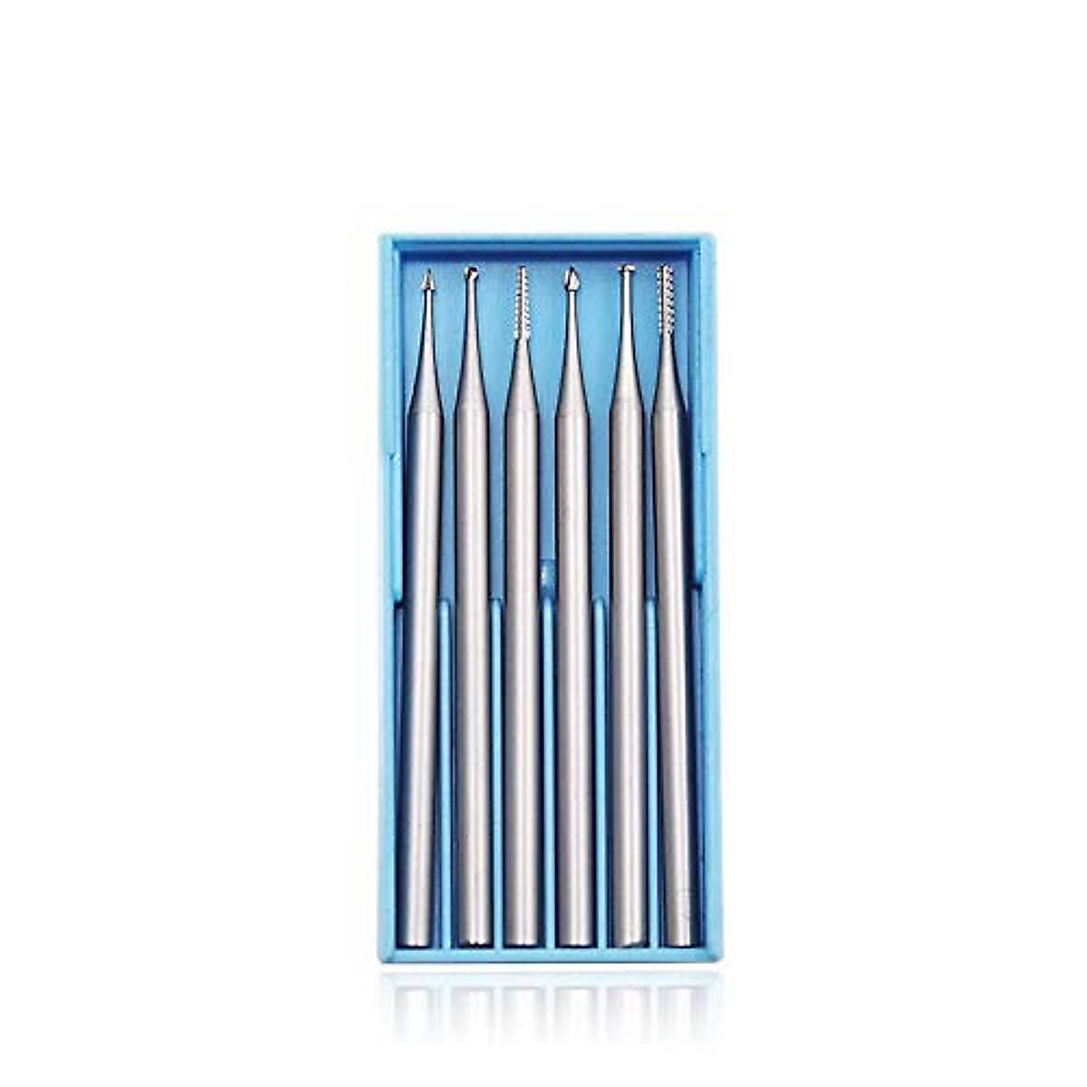 6 PCS 1MM Tungsten Steel Carbide Engraving Drill Bits, Graver for Metal, Burr Set, Carbide Rotary Burrs for Die Grinder Drill, DIY Woodworking, Jewelry Burr, 2.35mm Shank