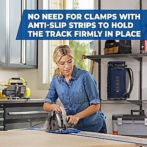 Kreg KMA3700 Accu-Cut XL - Track Saw Guide - With Universal Sled - Make Cross-, Rip- & Angled-Cuts Easily - Straight Cut Guide Track System - Circular Saw Track Guide