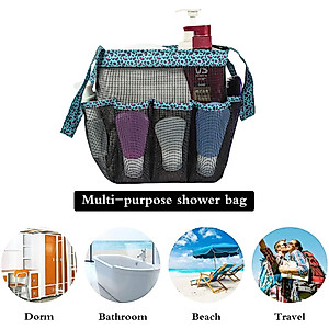 Attmu Mesh Shower Caddy Portable, Quick Dry Hanging Shower Tote Bag for College Dorm Room Essentials, Large Capacity Shower Caddy Dorm for Bathroom Gym Swimming