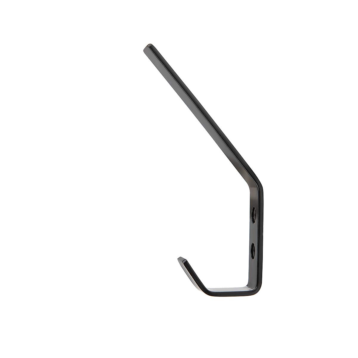 Amazon Basics Wall Mounted Modern Metal Drywall Coat Hooks - Flat Black, 5-Pack