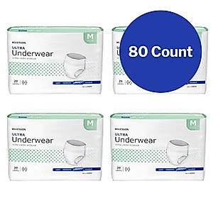McKesson Ultra Underwear, Incontinence, Heavy Absorbency, Medium, 80 Count