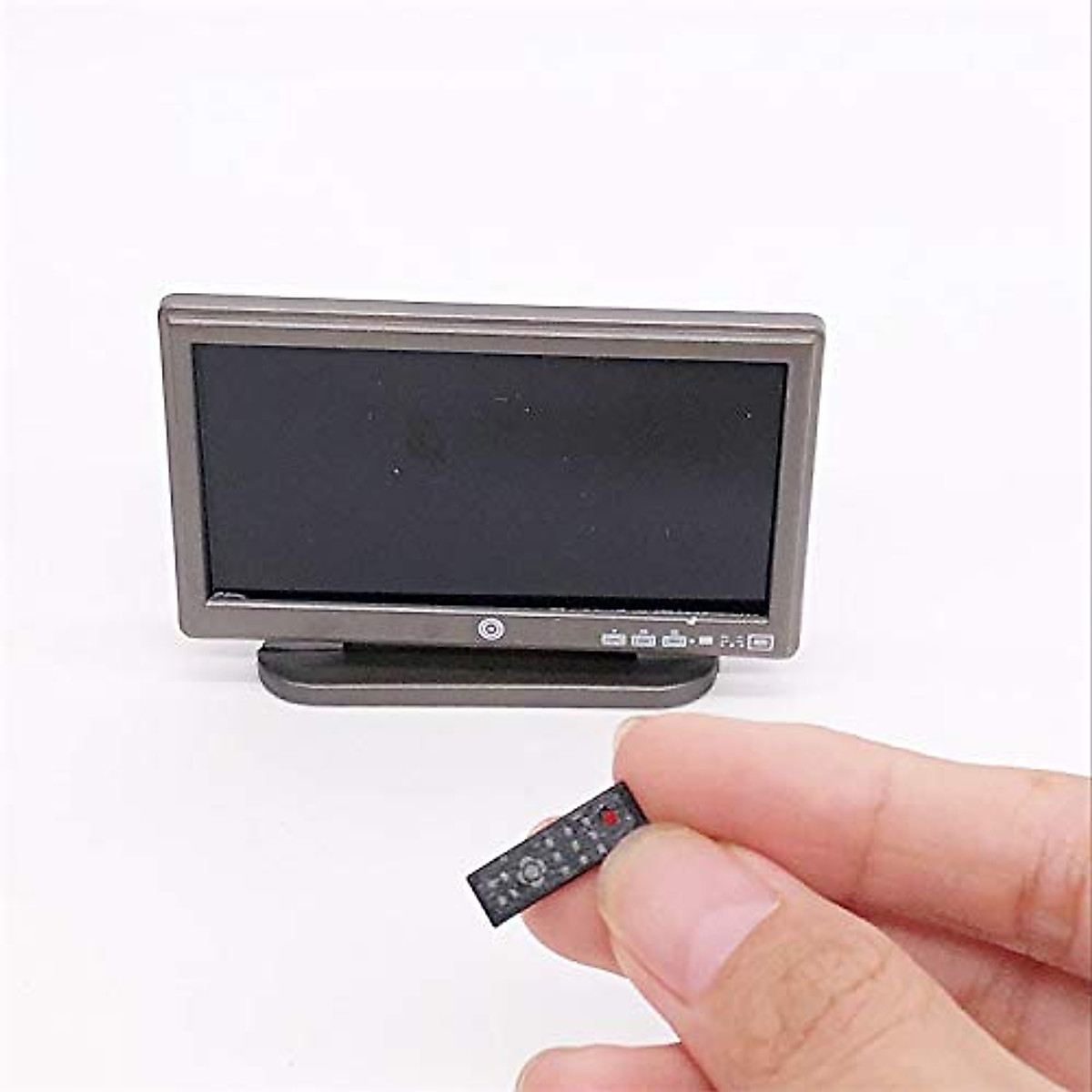 SXFSE Doll House TV, 1:12 Scale Dollhouse Accessories Miniature Furniture Decor Model, Kids Play Toy (TV)