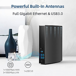AC3200 Smart WiFi Router with LED Screen - Dual Band Gigabit Router for Home | Up to 2500 sq.ft Coverage & 100 Devices | 4 GB Ports & 1 USB | QoS, Parental Control, MU-MIMO