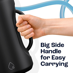 AQUAFIT Insulated Water Bottle 64 oz with Handle - Straw and Chug Lid - Stainless Steel Water Bottles - 64 oz Water Bottle - 64oz Insulated Water Bottle with Straw (64 Ounces, Nightfall Blue)