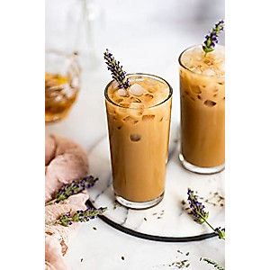 GINO Lavender Milk Tea, 14 Oz (400 g), With 2 Inspiration Industry Coffee Spoons (1 PACK)