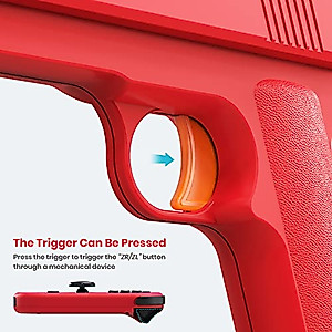 CODOGOY Shooting Game Gun Controller Compatible with Switch/Switch OLED Joy-Con, Hand Grip Motion Controller for Nintendo Switch Shooter Hunting Games (Blue + Red)