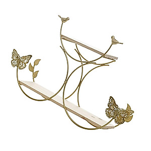 1pc Decorative Shelf Shop Storage Holder Iron Art Rack Storage Rack Household Storage Shelf Wall-Mounted Rack Restaurant Rack Sundries Organizer Wall Shelf Sundries Holder