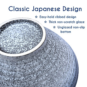 Evovee Japanese Ramen Bowls and Spoons Set 60 oz Ceramic Extra Large Asian Noodle Bowls Ramen Bowls and chopsticks and spoons set of 2 Japanese Bowls Pho Bowl Ramen Bowl Set 9 inch Blue