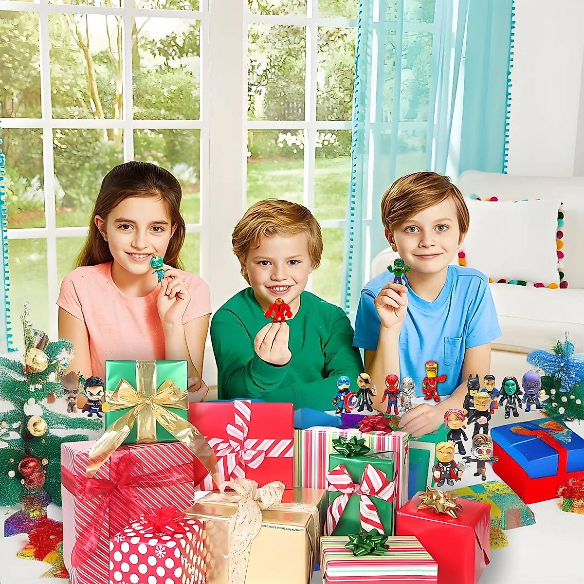 Superhero Kids Birthday Cake Decor Mini Character Toy Set,18/24 Pcs Action Hero Figurines for Cupcake and Easter Egg Decoration (24)