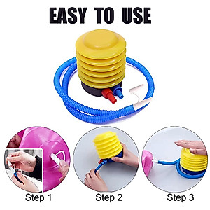 Plastic Bellows Foot Pump, Foot Pump - Sports Inflatable Pump for Inflatables, Yoga, Bed, Mattress, Inflatable Boat, Exercise Ball, Balloon, Balls, Swimming Ring & Toys