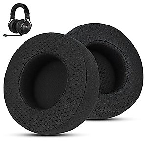 Wzsipod Specialized Replacement Earpad for Corsair Virtuoso Gaming Headset, Corsair Virtuoso Earpads Replacement with Smooth Fabric & High-Density Memory Foam, Sound Isolation (Classic Black)