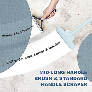 4 Pack Pet Hair Remover, Cat Dog Hair Remover for Couch, Lint Cleaner, Portable Carpet Scraper, Clothes Fuzz Rollers Brush for Carpets, Car Mat, Bedding, Pet Bed, Furniture & Rug-Upgraded