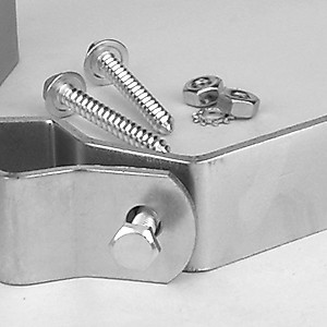 Skywalker 4” Heavy-Duty Wall Mount Pair for TV Antenna Mast with (2) Brackets & Lag Bolts