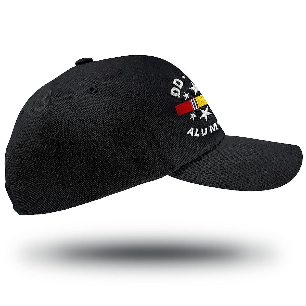 US Veteran Hat with Embroidered DD-214 Alumni and National Service Ribbon | Black