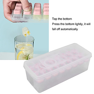 Ice Tray, Stackable Ice Maker Avoid with Lid for Chocolates for Restaurant for Popsicles(Pink)