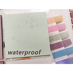 ELII 700PCS Transparent Sticky Notes,Clear Waterproof 3 x 3 inch See Through Memo Pad,Translucent Writable Index Tabs for Annotating Books, Office & School Study Supplies