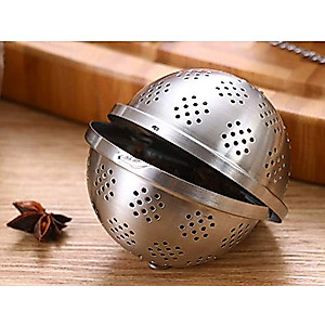 Spice Ball Extra Large For Cooking, Seasoning Ball, Spice Infuser, Tea Ball Filter, With Extended Chain Hook For Enhancing Soups, Stews, Cider, Wine, And Especially Brewing Large Quantities Of Tea