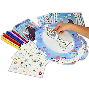 Tara Toys Frozen 2 Enchanted Activity Tote - Ultimate Princess Adventure Bag with Coloring Books, Stickers, and Craft Supplies, Travel-Friendly Holiday Gift for Little and Imaginative Artists, Ages 3+