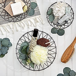 DII Metal Kitchen Storage Collection Farmhouse Stand 3-Tier Hanging Fruit Basket, Satin Nickel