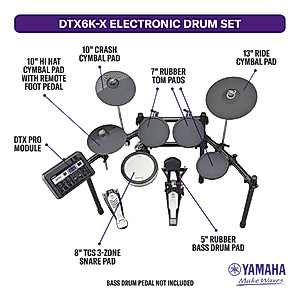 Yamaha Electronic Drum Set (DTX6K-X)