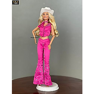 NauticalMart Pink Doll The Movie Collectible Doll Margot Robbie as in Pink Western Outfit