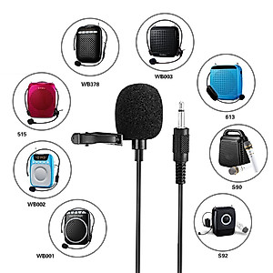 WinBridge Portable Collar Clip Microphone 3.5mm Audio Compatible with All WinBridge Voice Amplifiers S6