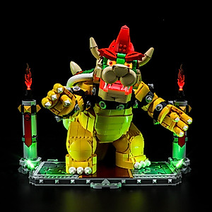 BRIKSMAX Led Lighting Kit for LEGO-71411 The Mighty Bowser - Compatible with Lego Super Mario Building Blocks Model- Not Include Lego Set