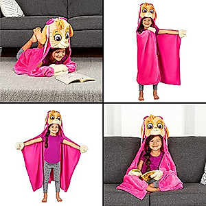 Franco Kids Bedding Super Soft and Cozy Wearable Hooded Throw, 30 in x 50 in, Paw Patrol Girls