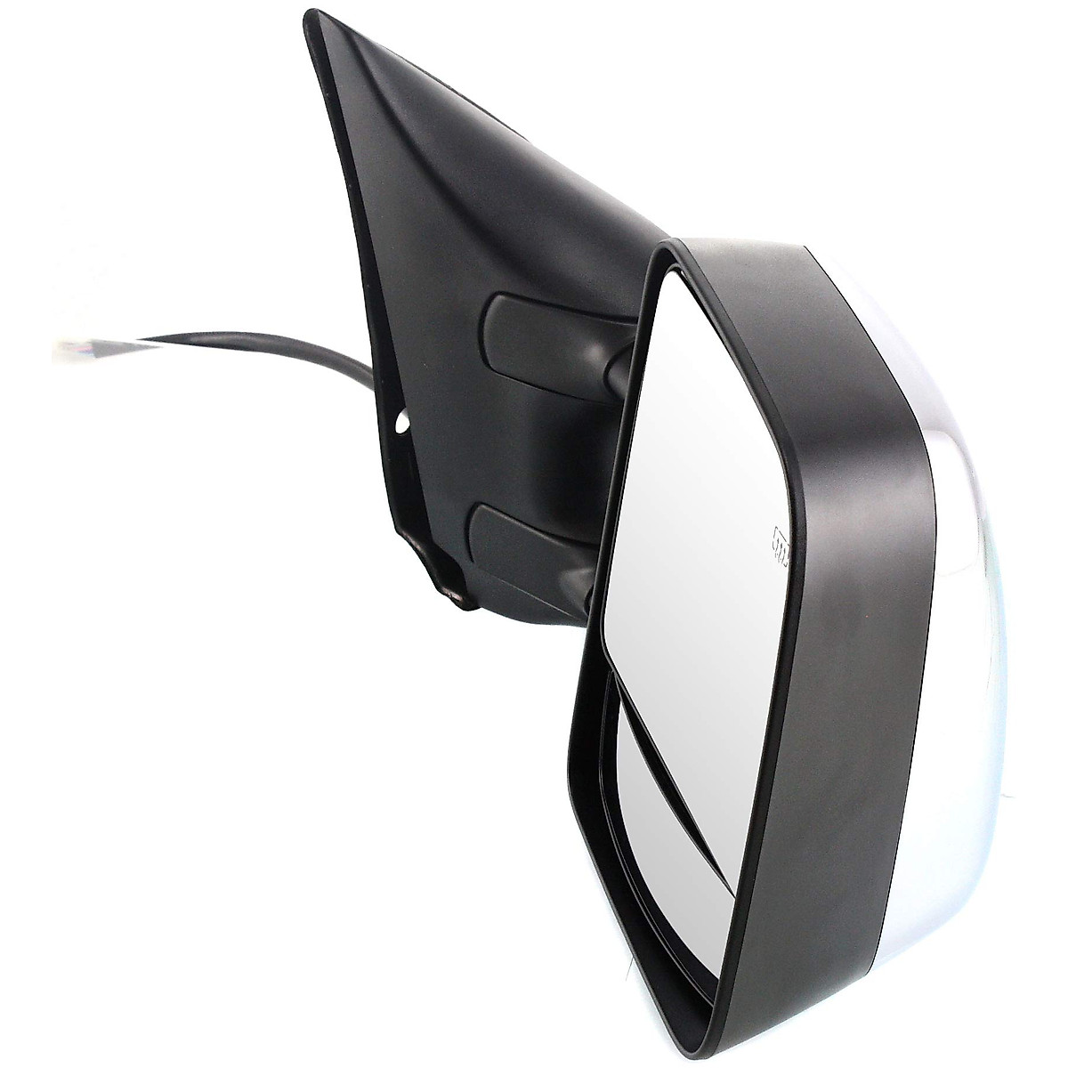 Kool Vue Passenger Side Power Heated Towing Mirror for Nissan Titan 2004-2015 With Memory Chrome With Towing Package