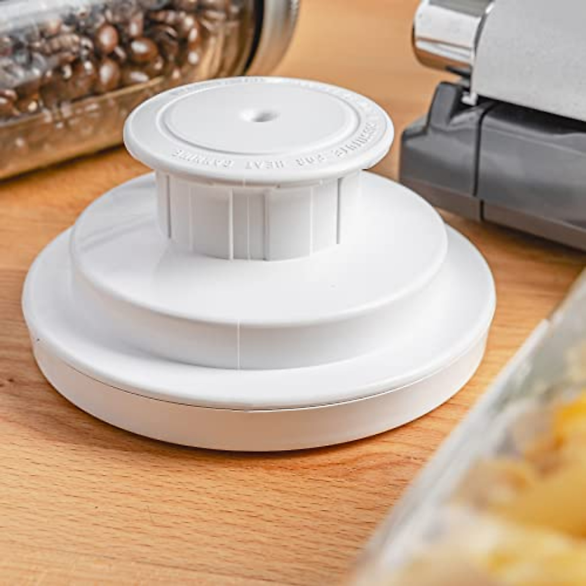 Jar Sealer Hood for Vacuum Sealing Wide-Mouth Mason Jar Food Storage 2 Pack with One Accessory Hose by Magic Vac, Keep Food Fresh BPA Free, MADE IN ITALY