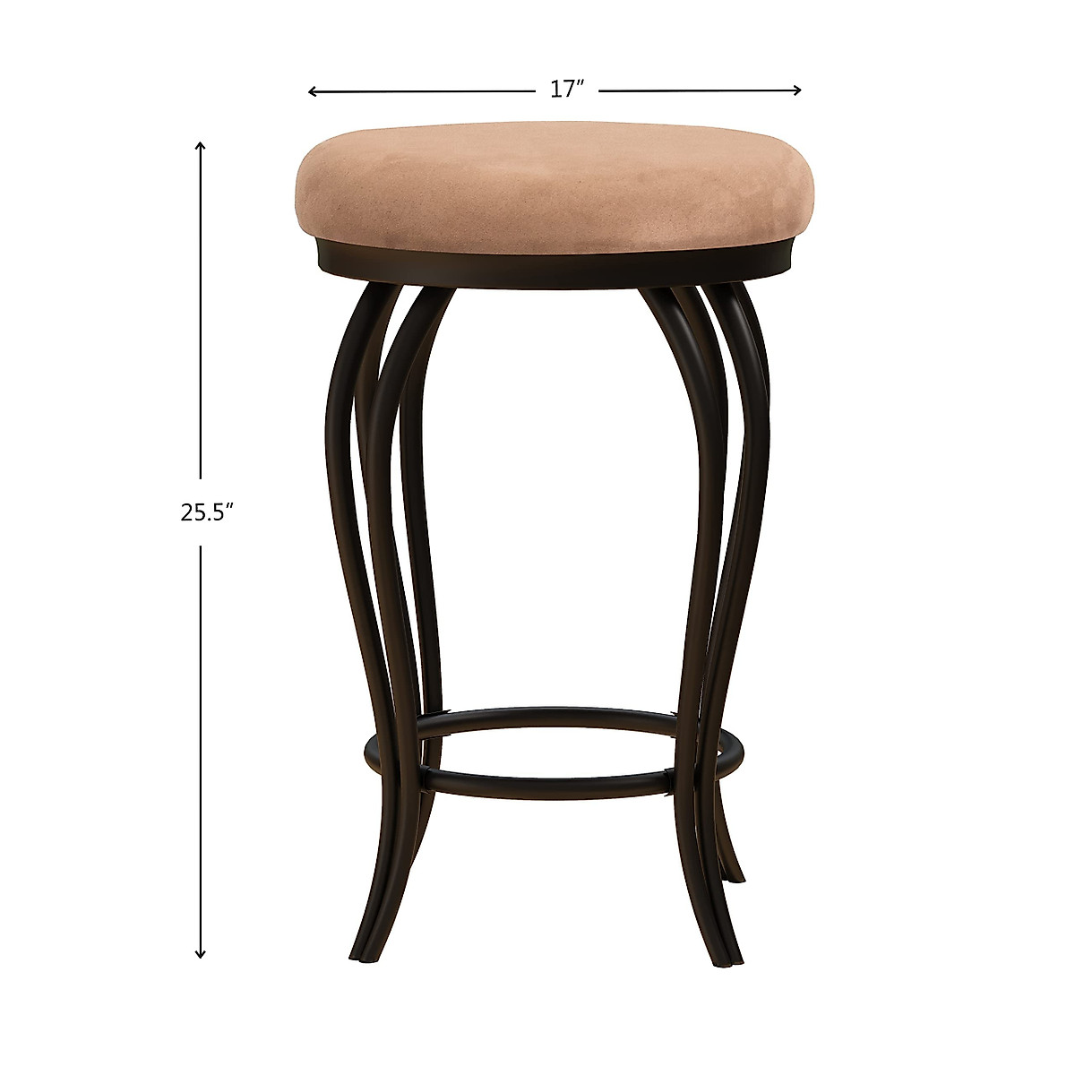 JOIN IRON Bar Stools Set of 2 Modern Bar Chairs, Barstools Counter Height, Easy 3-5 Minute Assembly for Bar, Kitchen, Dining Room Brown