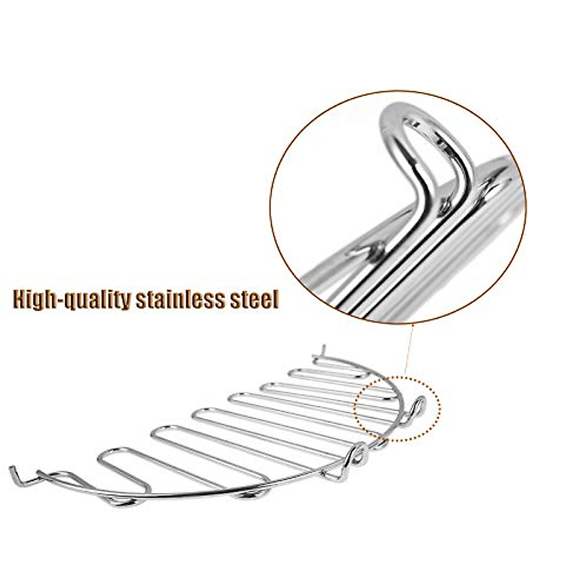 PETKAO Turkey Fryer Replacement Parts for Char Broil Big Easy Turkey Fryer Accessories & Char Broil Big Easy, Oilless Turkey Fryer, Char-Broil Bunk Bed Basket, Leg Rack & Rib Hooks, Stainless Steel