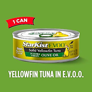 StarKist E.V.O.O. Solid Yellowfin/light Tuna in Extra Virgin Olive Oil - 4.5 oz Can (Pack of 12)(Packaging may vary)