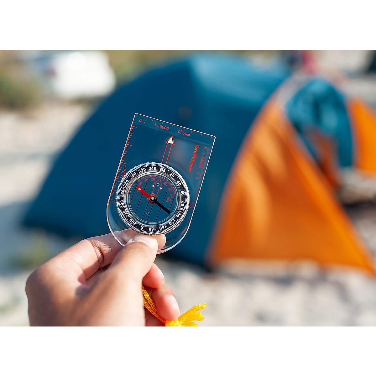 Boy Scout Hiking Compass TurnOnSport | Orienteering Compass for Kids Map Navigation - Small Survival Compass - Waterproof & Lightweight Small Survival Compass - Mini Camping Compass - Kids Camping Kit