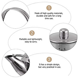 OSALADI Stainless Steel Tea Kettle with Filter Stovetop Tea Pot 1L Boiling Teapot Coffee Tea Kettle Heating Water Container Water Boiling Kettle Hot Water Kettle for Outdoor Camping Gas Stovetop