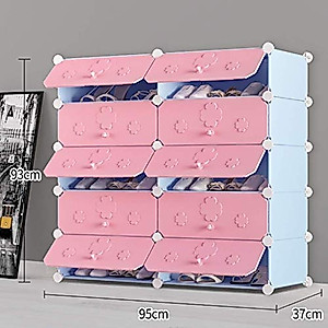 DINGZZ Household Indoor Plastic Storage Rack, 5-Layer Practical Shoe Rack Storage for Easy Assembly