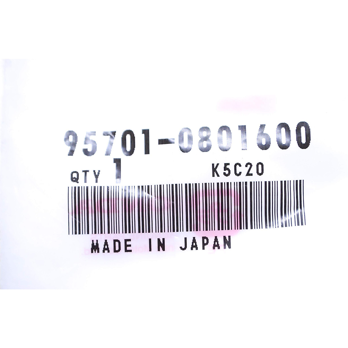 Honda 95701-08016-00 Bolt Genuine Original Equipment Manufacturer (OEM) Part