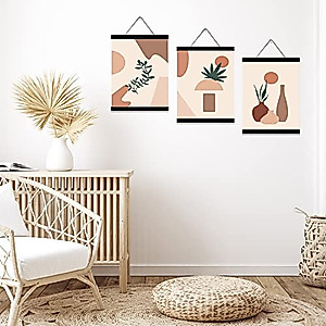 YK artwood 3 Pack Magnetic Poster Hanger Frame 12 inch Black,12x16 12x18 12x20 12x24 Wood Magnet Frames Hangers for Photos, Pictures, Prints, Maps, Canvas Artwork,Diamond Art Painting,Canvas Hanger