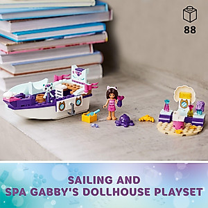LEGO Gabby's Dollhouse Gabby & MerCat’s Ship & Spa Building Toy for Kids Ages 4+ or Fans of The DreamWorks Animation Series, Boat Playset with Beauty Salon and Accessories for Imaginative Play, 10786