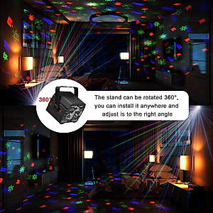 DJ Disco Stage Party Lights with Laser & Projector Ball, Portable Strobe Rave Lights with Sound Activated & Remote Control,Decoration and Gifts for Christmas Birthday Halloween Parties Indoor, Outdoor