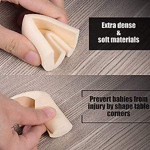 Eoney Corner Guards | Corner Protectors for Baby Safety | Furniture Table Safety Bumper | with 3M Tape(10 Pack) (Beige)