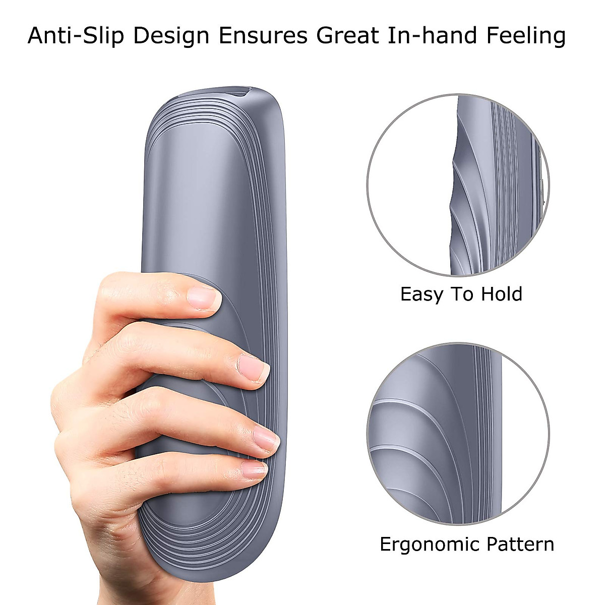 Fintie Protective Case for PS5 Media Remote - CaseBot Lightweight (Anti-Slip) Shockproof Silicone Cover for Sony PlayStation 5 Media Remote Controller, Lavender Gray