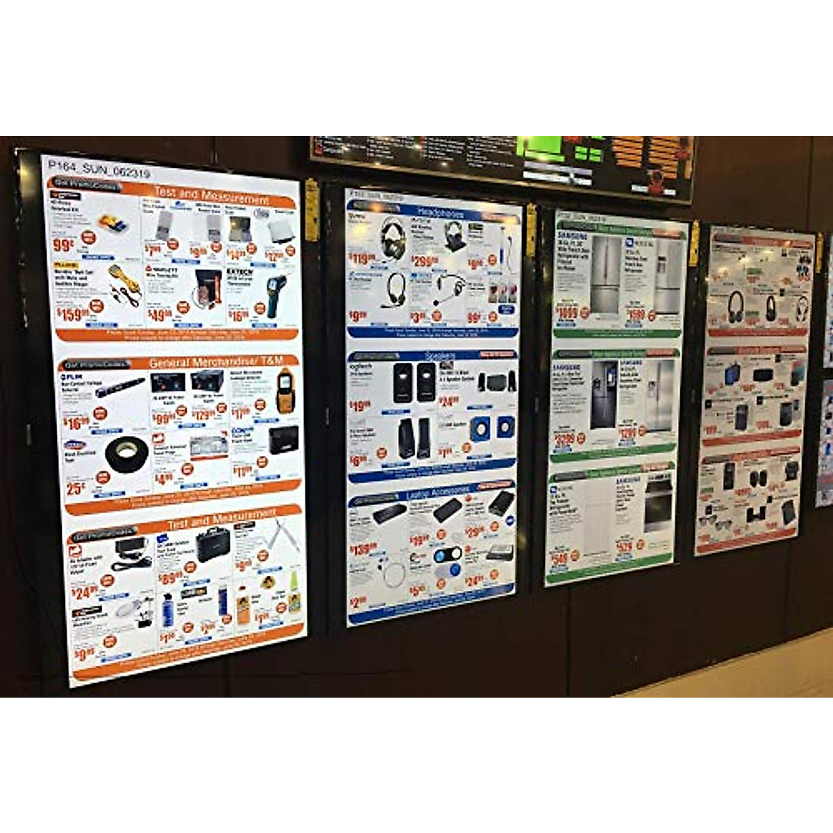 MP-PWB-64AF LCD Low Profile TV Wall Mount Design for Vertical or Portrait Mounting of 37" to 75" HDTV | Menu Wall Board Mount | Anti-Theft and Lockable (Suport VESA 400x600)