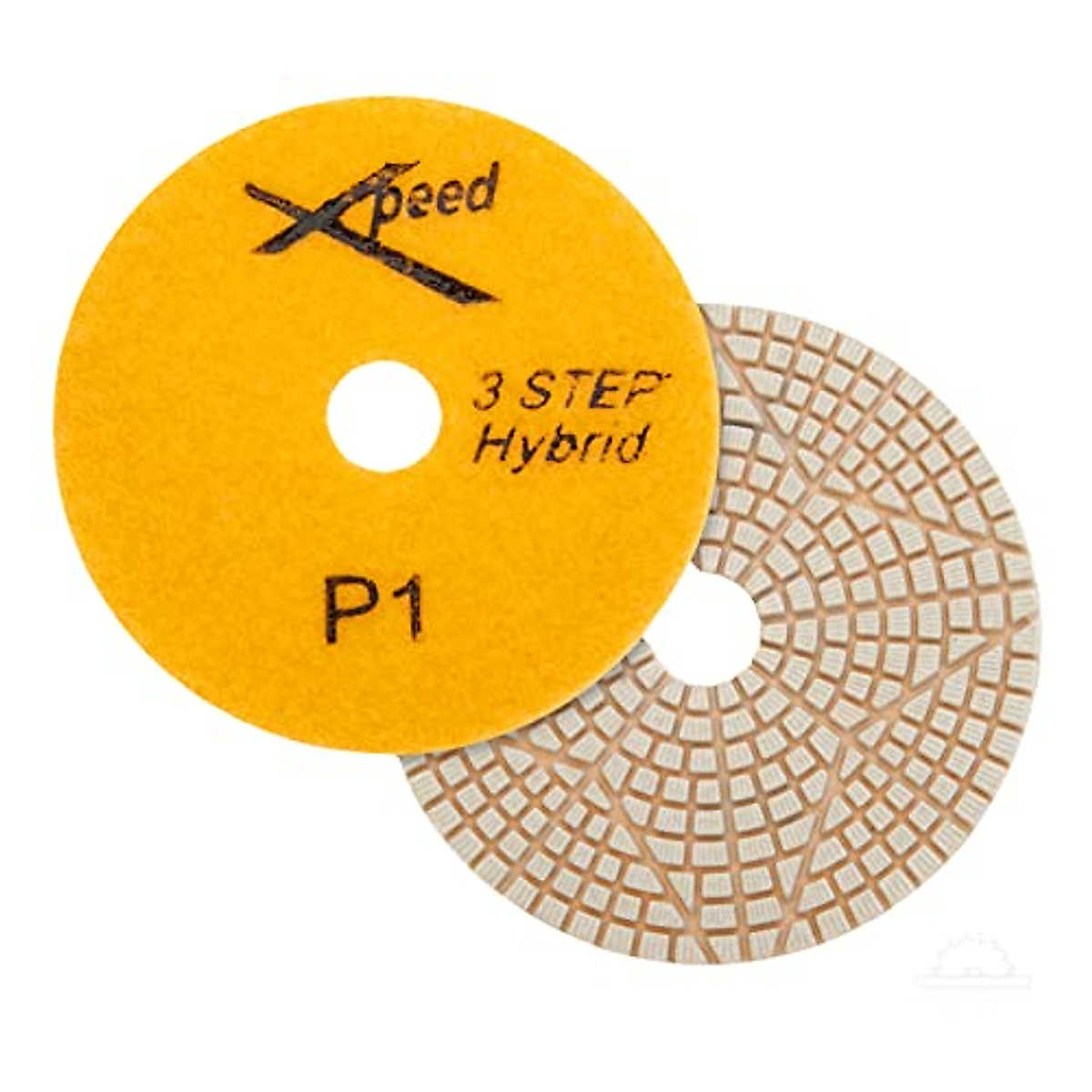 4” Diamond Polishing Pads 3-Step Wet/Dry for Granite Quartz Marble Stone Quartzite - 3 Pieces