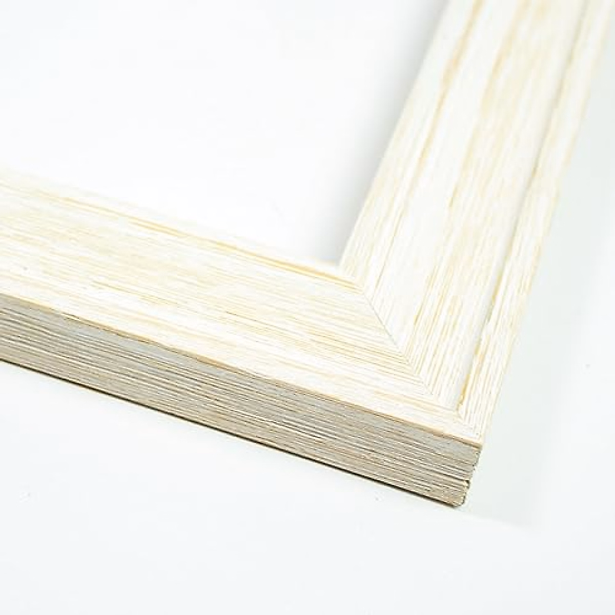 6x24 Frame White Solid Wood Picture Frame Width 1.5 Inches | Interior Frame Depth 0.5 Inches | Whitcomb Rustic Photo Frame Complete with UV Acrylic, Foam Board Backing & Hanging Hardware