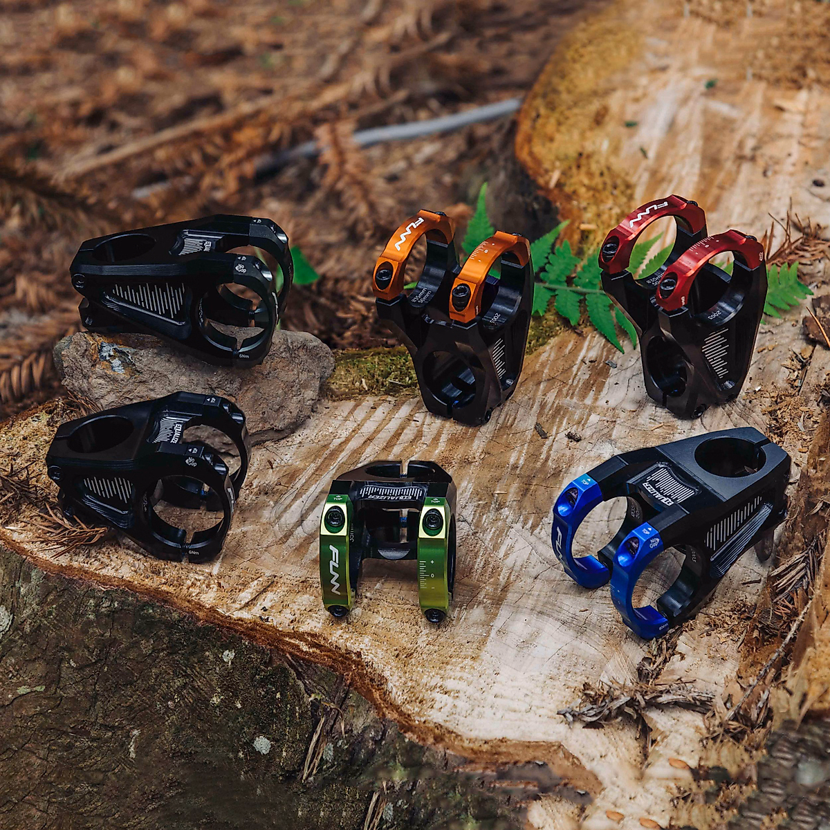 Funn Equalizer Bike Stem with 10mm Drop or Rise - Length 50mm stem with 31.8mm Bar Clamp, Durable and Lightweight Alloy Bike Stem for Mountain Bike and BMX Bike (Red)