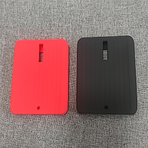 2 Pack Soft Silicone Protective Case Cover Sleeve Compatible with Toshiba Canvio Basics A5 1TB 2TB Portable External Hard Drive HDD, Shockproof dropproof Scratch Resistant Skin (Black+red)
