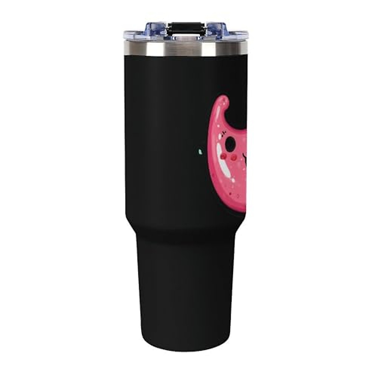 Cute Stomach 40oz Water Bottle Double Wall Insulated Tumbler with Handle Leakproof Travel Mug Deep Blue-style