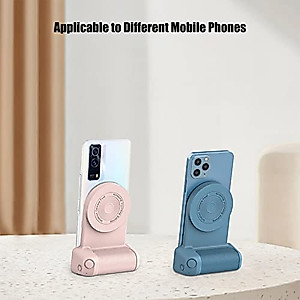 Magnetic Camera Handle Bluetooth Bracket, 2023 New Phone Camera Grip Handle Holder, Smartphone Selfie Grip Bluetooth Stabilizer Mount (Rechargeable, Black)